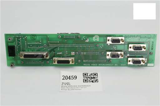 1000000075_A20459 APPLIED MATERIALS PCB, RS232 VIDEO INTERCONNECT BD ...