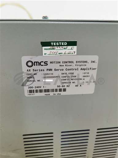1000000217_403356219019 MCS Motion Control Systems AX Series PWM Servo ...