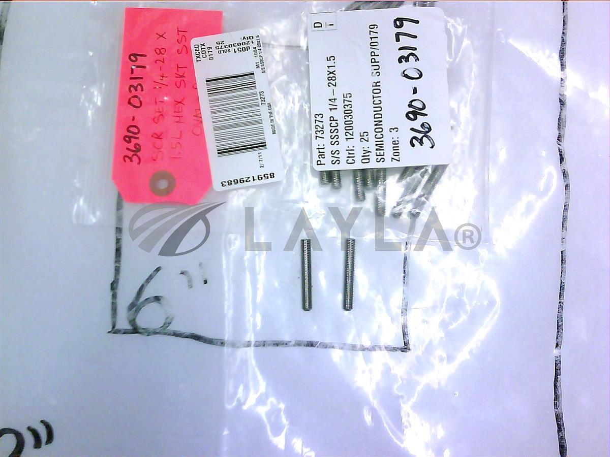 1000000010_87126 SCR SET 1/4-28 X 1.5L HEX SKT SST OVAL 3690-03179 ...