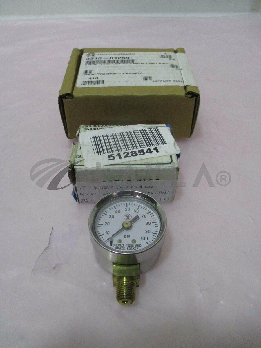 1000000013_172503567549 AMAT 3310-01259 Gauge Press 1.5" DIA 0-100PSI 1 ...