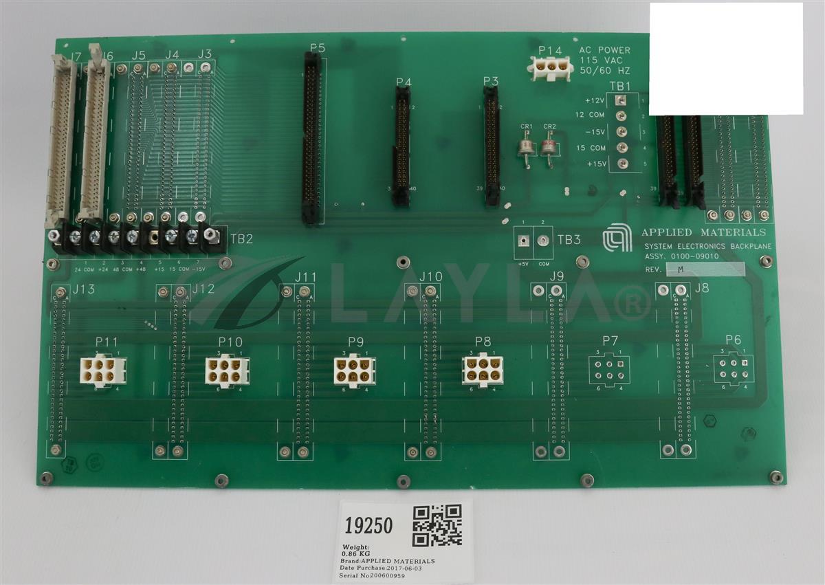 1000000075_A19250 APPLIED MATERIALS PCB ASSY, BACKPLANE SYSTEM ...