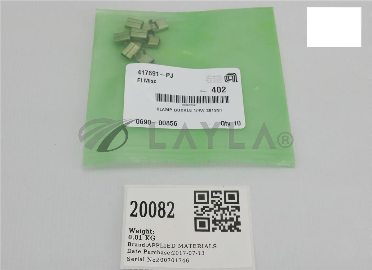 1000000075_A20082 APPLIED MATERIALS CLAMP BUCKLE 1/4W 201SST (LOT OF 10 ...