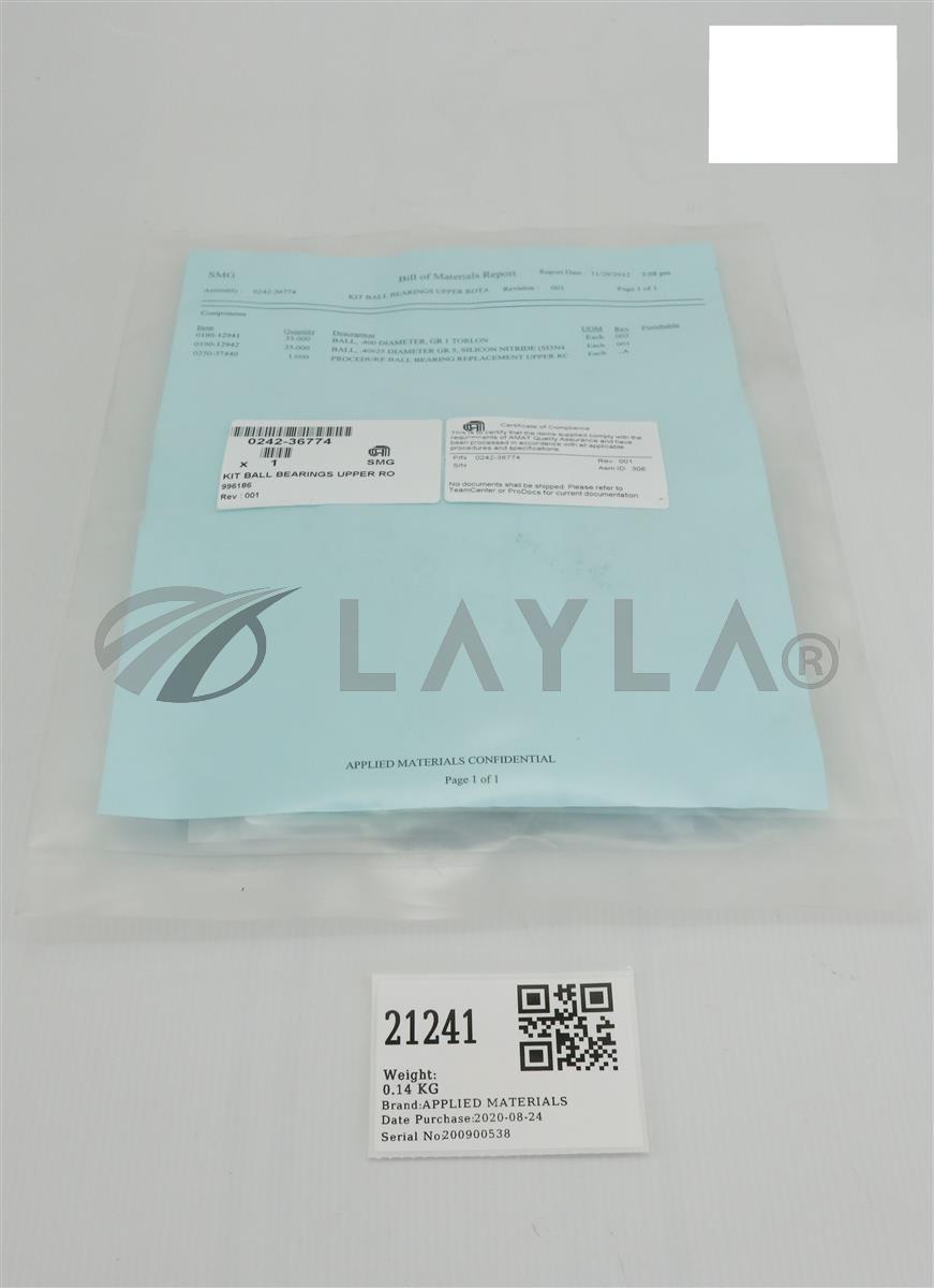 1000000075_A21241 APPLIED MATERIALS KIT BALL BEARINGS UPPER ROTATION ...