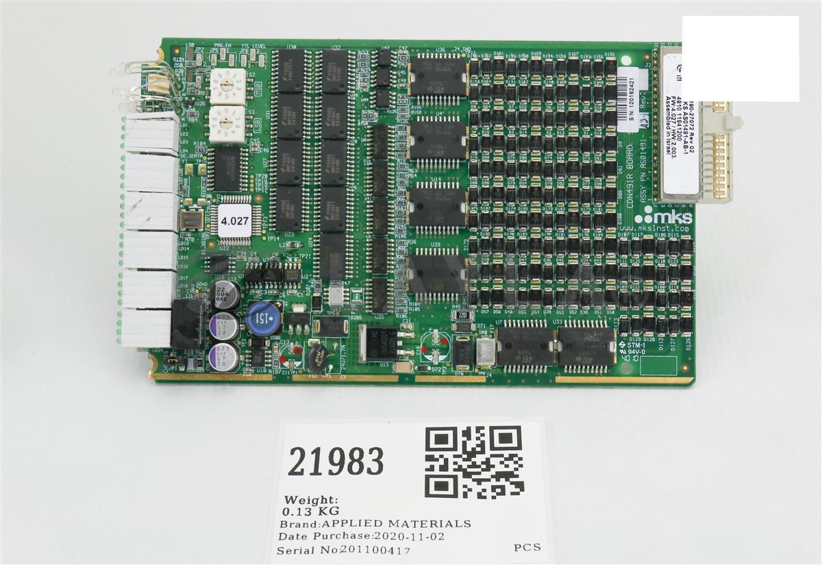 1000000075_A21983 APPLIED MATERIALS PCB CDN491R CONTROL BD, MKS AS01491 ...