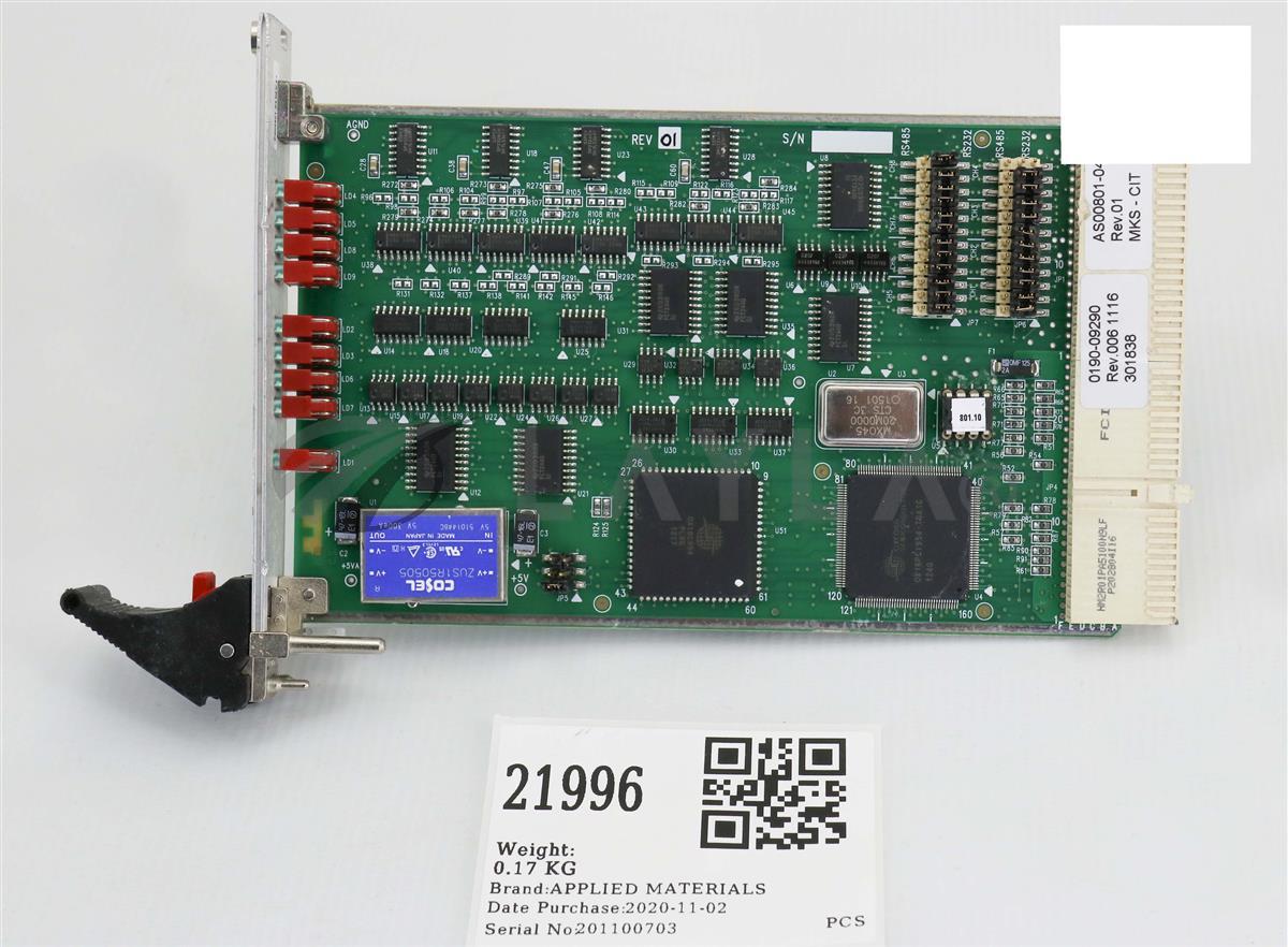 1000000075_A21996 APPLIED MATERIALS PCB, SERIAL COMMUNICATION CARD ...