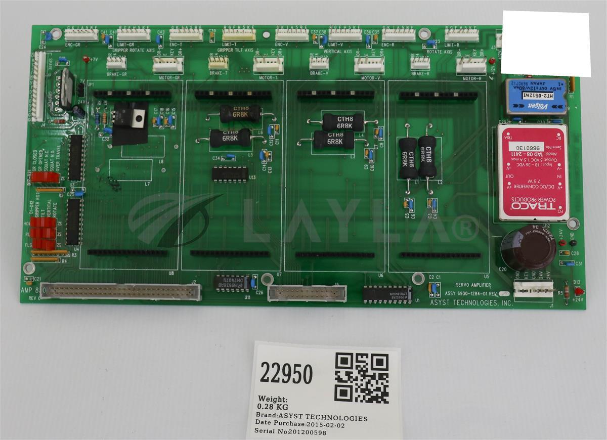 1000000075_A22950 ASYST TECHNOLOGIES PCB, SERVO AMPLIFIER 6900-1284-01 ...