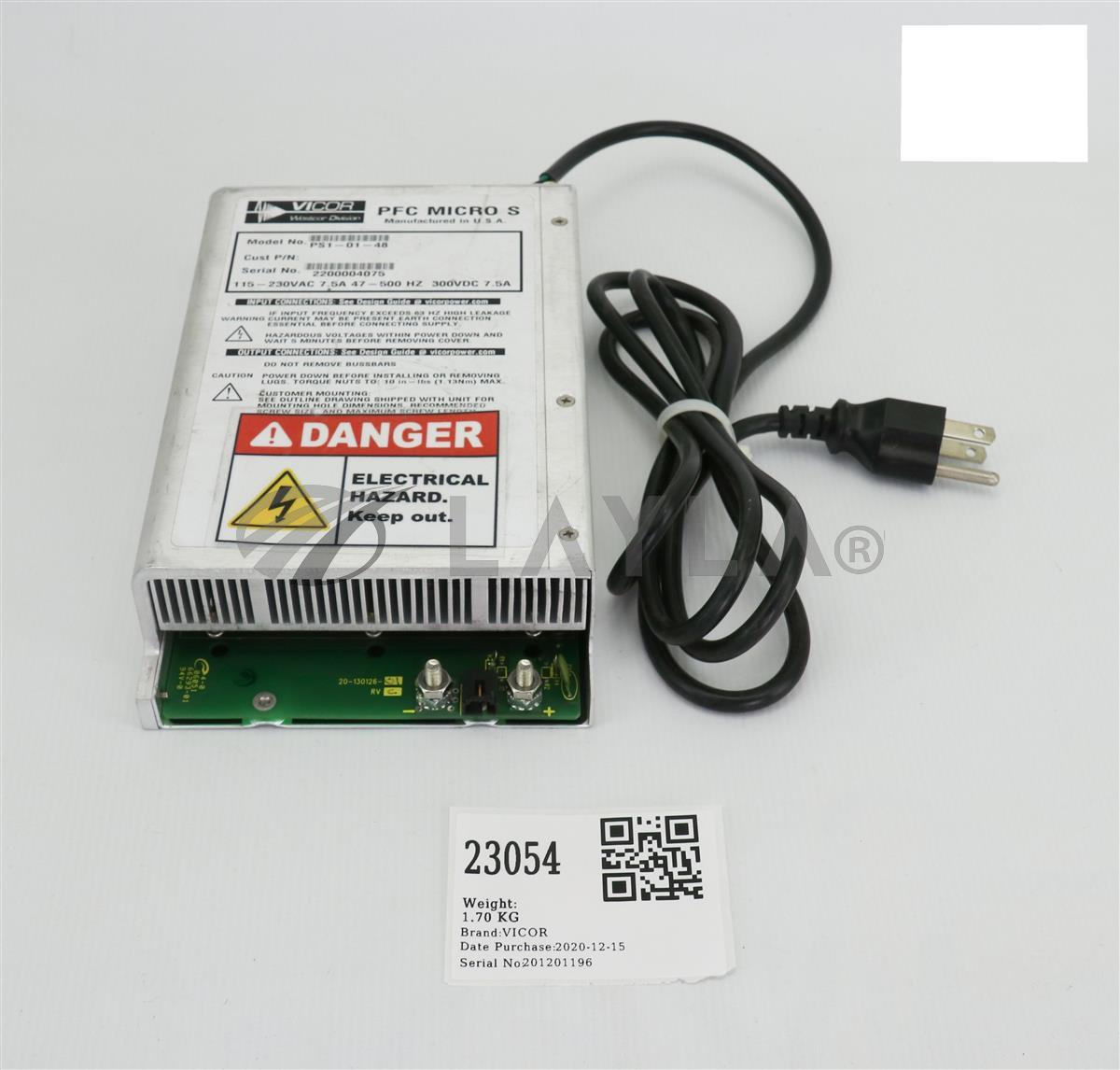 1000000075_A23054 VICOR POWER SUPPLY, OUTPUT 48V, 10-130112-02, 20 ...