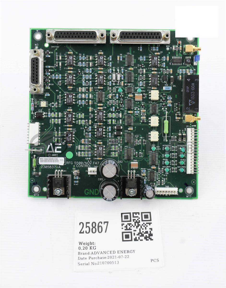 1000000075_A25867 ADVANCED ENERGY PCB, RFG 5500/NOV F47 CONTROL 2305837 ...