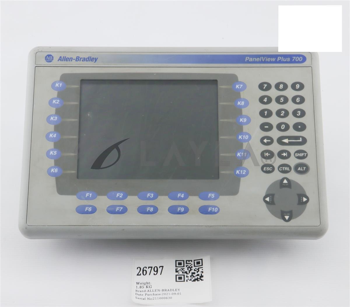 1000000075_A26797 ALLEN-BRADLEY PANELVIEW PLUS 700, COLOR KEYPAD ...
