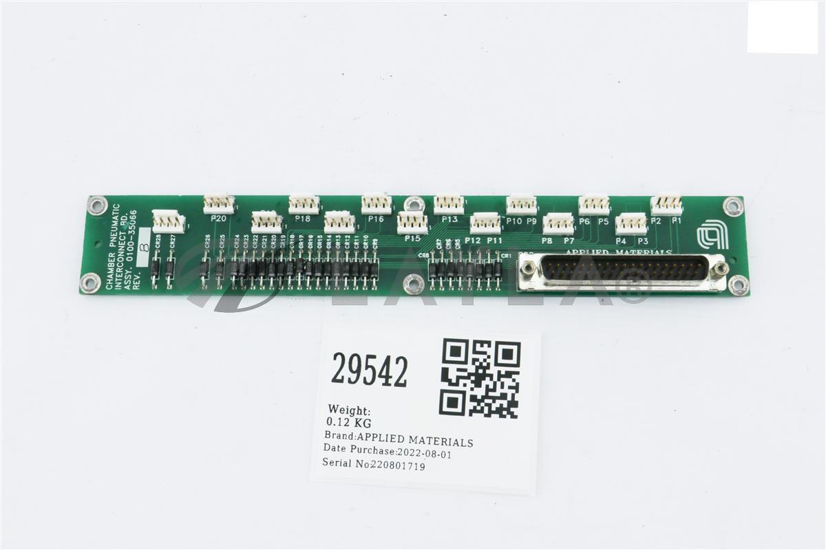 1000000075_A29542 APPLIED MATERIALS PCB CHAMBER PNEUMATIC INTERCONNECT ...