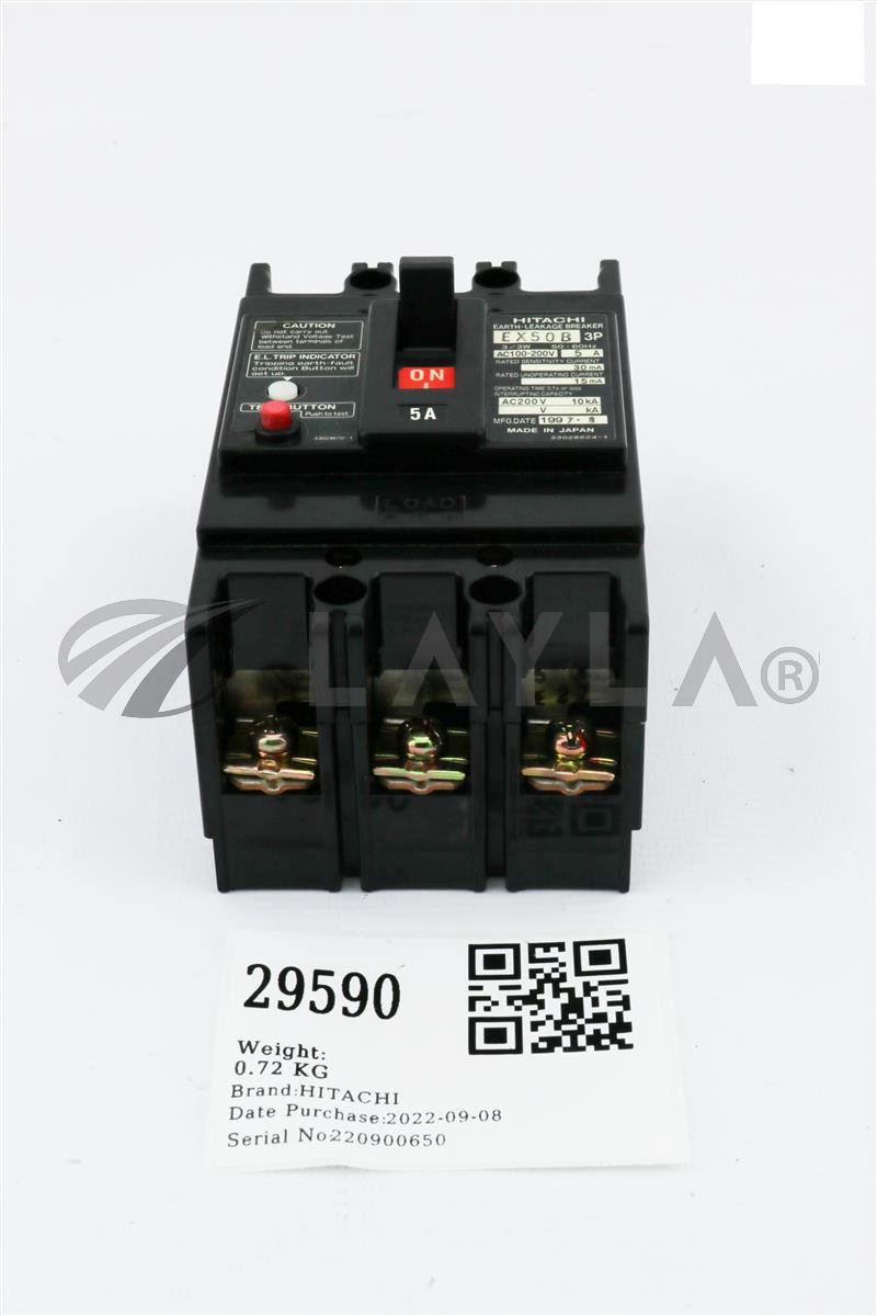 1000000075_A29590 HITACHI EARTH-LEAKAGE BREAKER, 3 POLE, AC100-200V, 5A ...