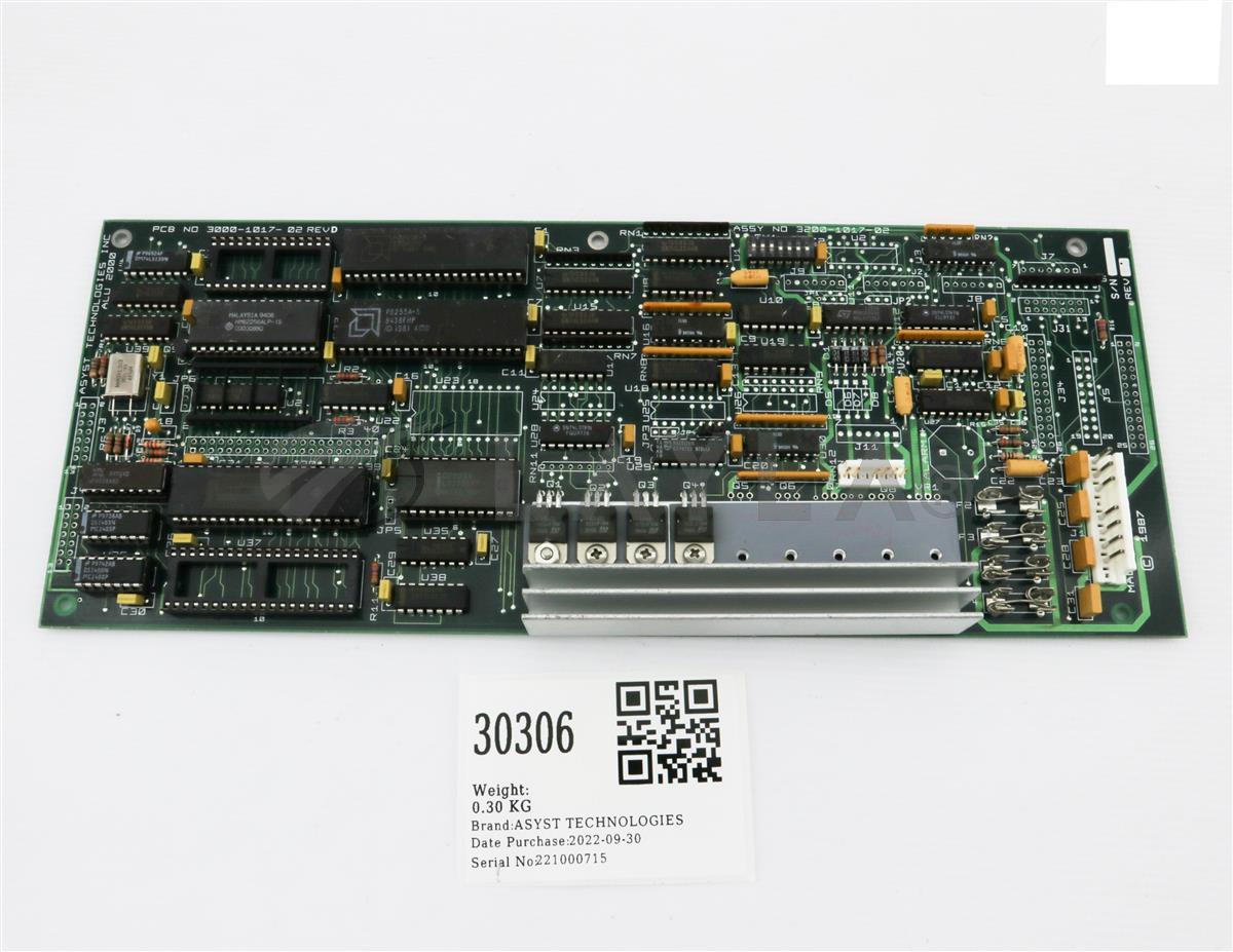 1000000075_A30306 ASYST TECHNOLOGIES PCB, ALU 2000 CONTROL BOARD 3000 ...