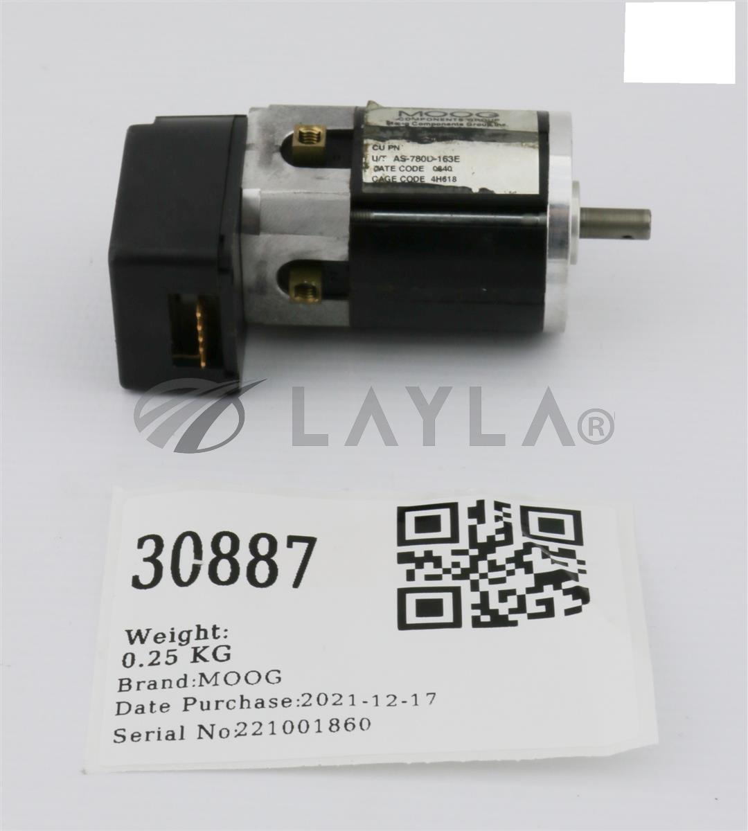 1000000075_A30887 MOOG DC MOTOR W/ ENCODER HEDS-5500 AS-780D-163E AS ...