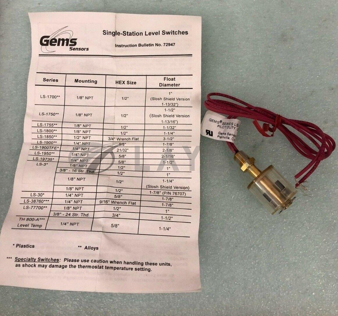 1000000208_113610910074 GEMS SENSOR SERIES 1700 LEVEL SWITCH 1700 ...