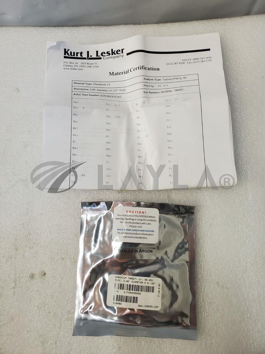 1000000208_115436411068 KURT J. LESKER COMPANY CHROMIUM TARGET CR 99.95 ...
